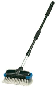 carrand 93984 10" flow-thru suds-n-go bi-level wash brush with 71" extension pole