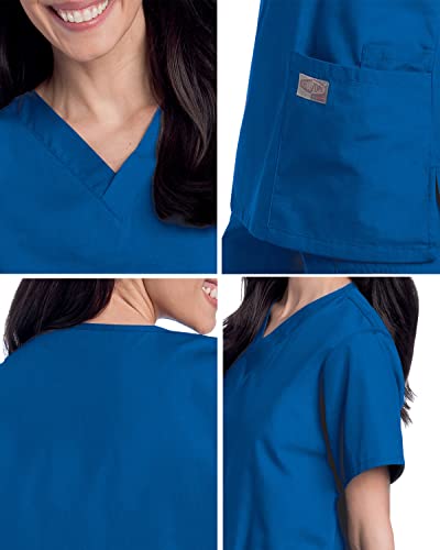 Landau Scrub Zone Relaxed Fit 2-Pocket V-Neck Scrub Top for Women 70221