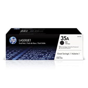 hp 35a black toner cartridges (2-pack) | works with hp laserjet p1005, p1006 | cb435d