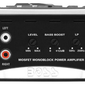 BOSS Audio Systems AR2000M Monoblock Car Amplifier - 2000 Watts, 2-4 Ohm Stable, Class A-B, Mosfet Power Supply, Gray