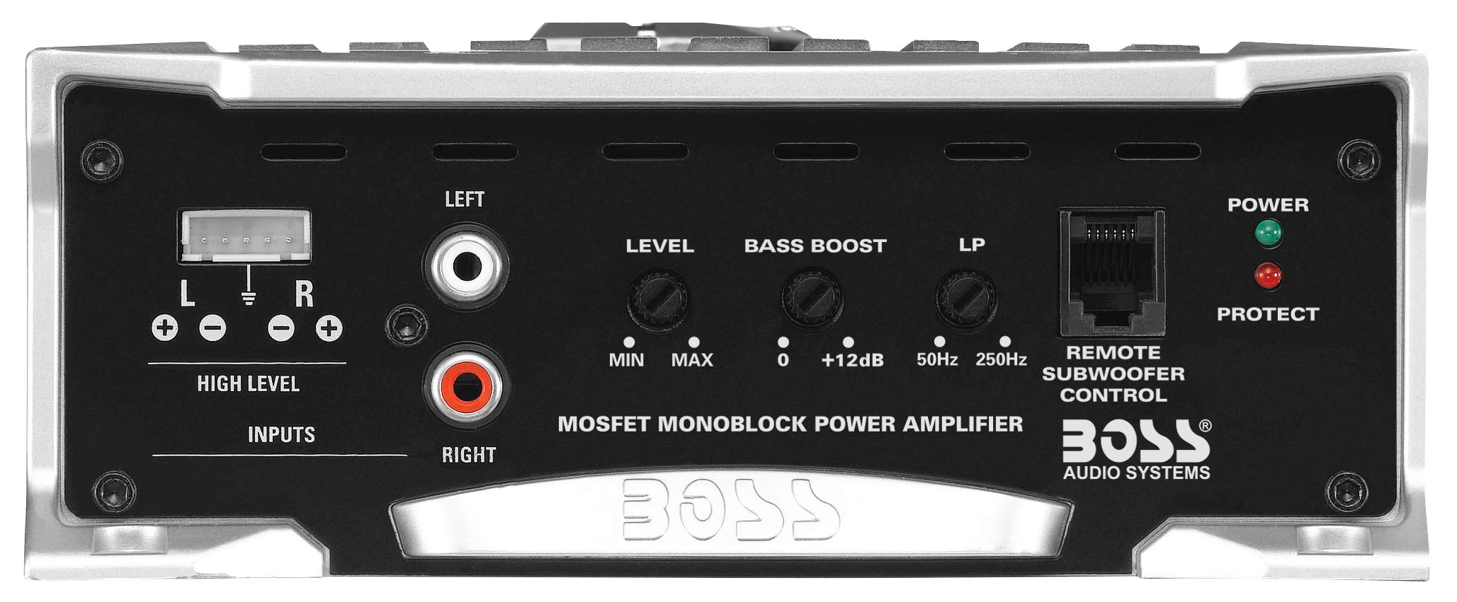 BOSS Audio Systems AR2000M Monoblock Car Amplifier - 2000 Watts, 2-4 Ohm Stable, Class A-B, Mosfet Power Supply, Gray