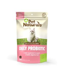 pet naturals daily probiotic for cats, 30 chews - digestive and immune support supplement for cats