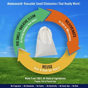 AMMOSORB Reusable Ammonia Smell Removal Deodorizer Pouch: Treats 300 Sq. Ft.