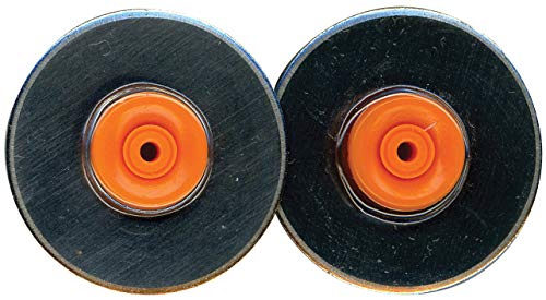 Fiskars 157390-1001 Titanium Rotary Replacement Blades, 28mm, 2 Pack,Silver/Orange