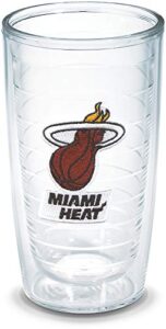 tervis "nba miami heat" tumbler, emblem, 16 oz, clear