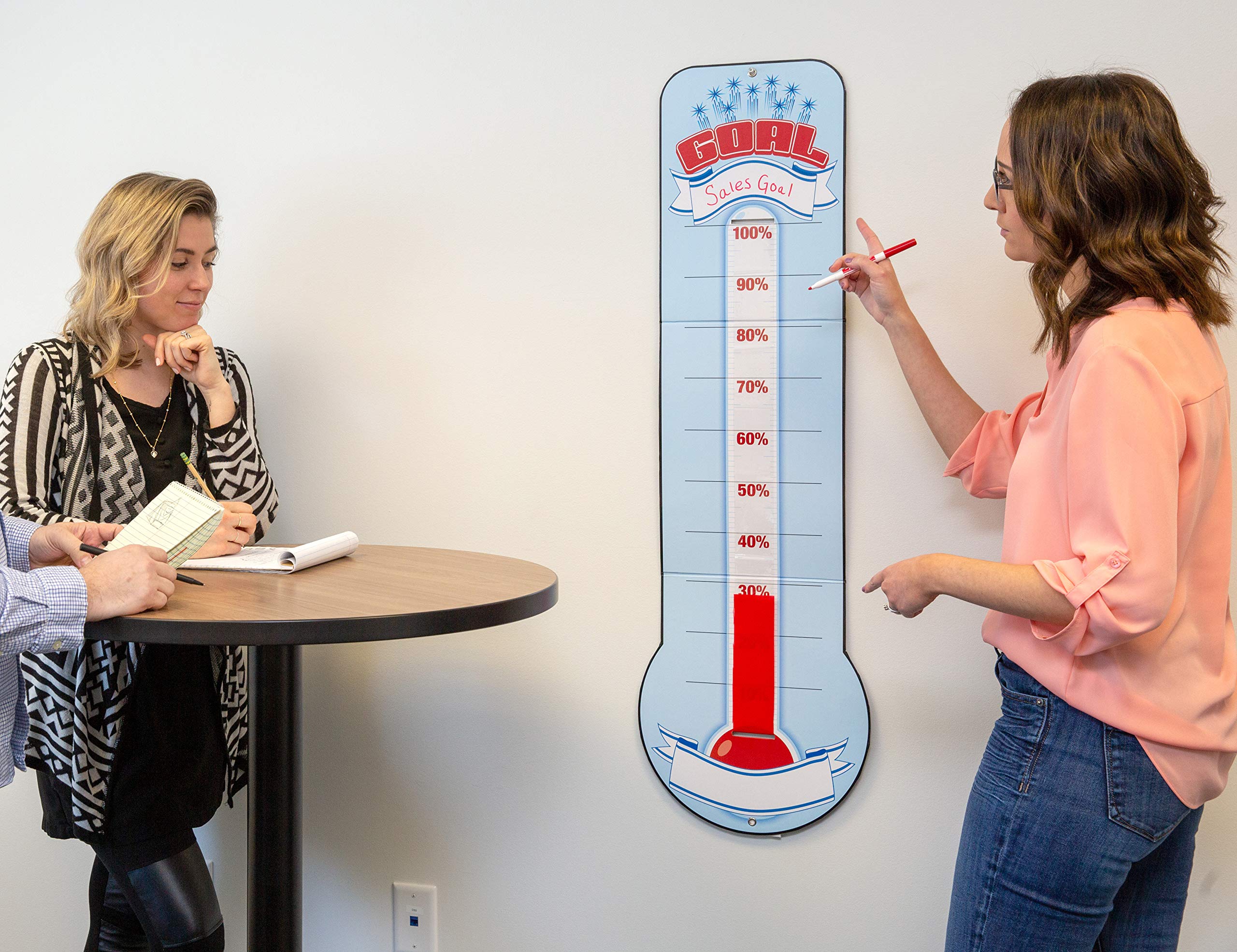 BigMouth Inc. Goal Chart, Goal Setting Thermometer for Classroom & Office Decor, 48” x 11”