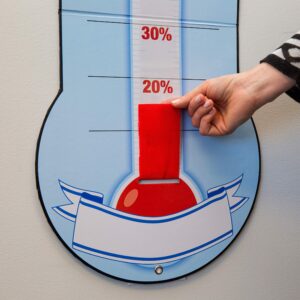 BigMouth Inc. Goal Chart, Goal Setting Thermometer for Classroom & Office Decor, 48” x 11”