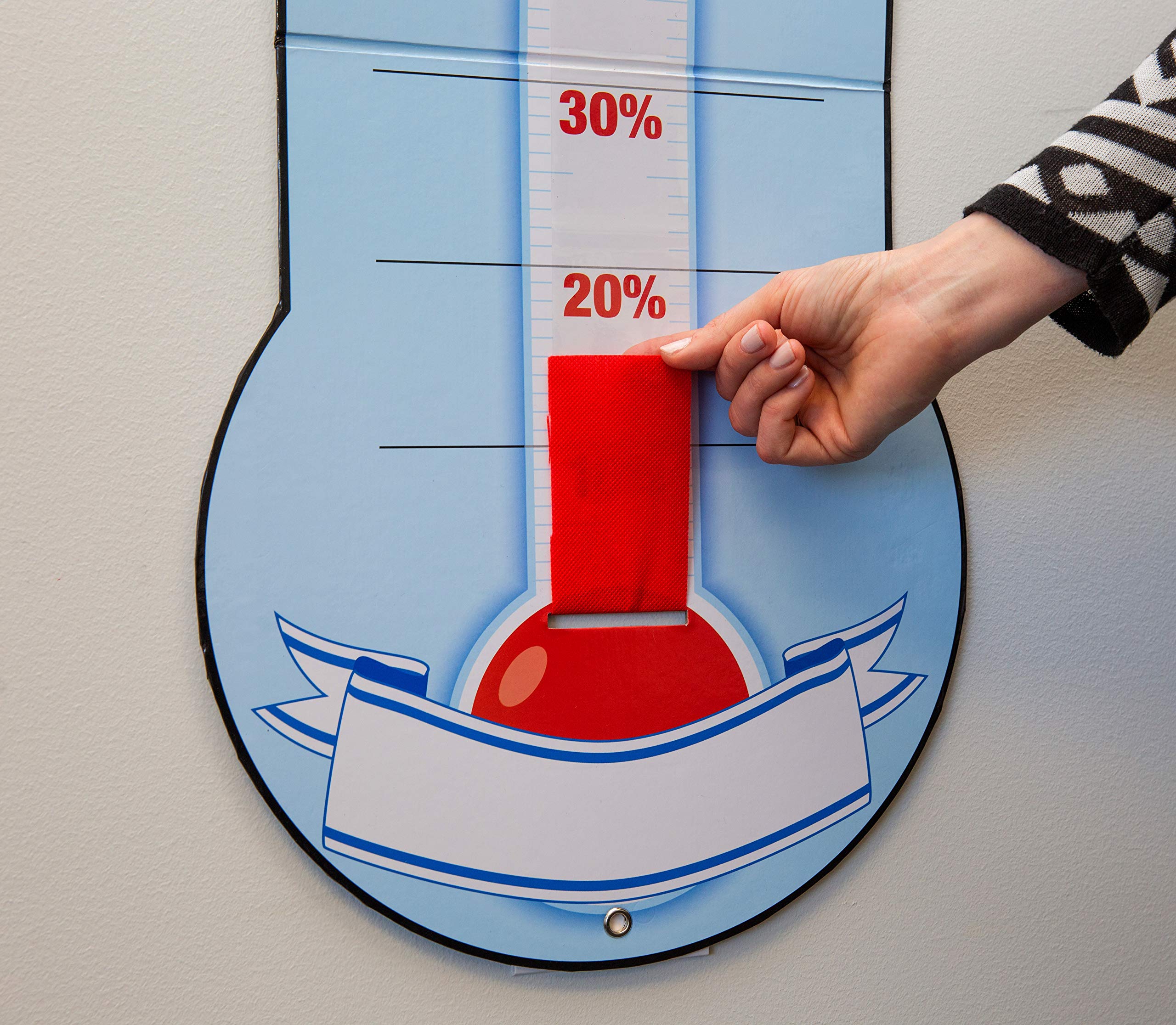 BigMouth Inc. Goal Chart, Goal Setting Thermometer for Classroom & Office Decor, 48” x 11”