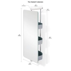 Waldorf Swivel Mirror with Shelves