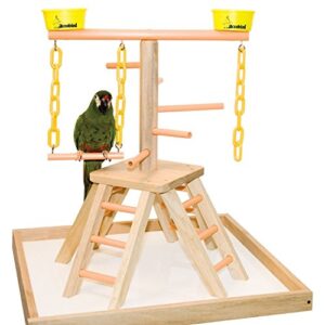 acrobird pb20 pyramid with base pet toy, 20-inch