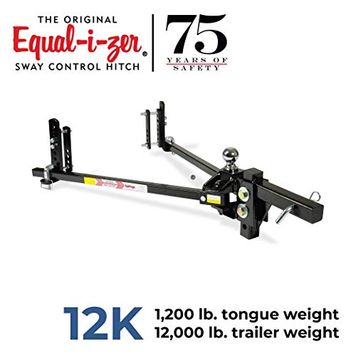 Equal-i-zer 4-point Sway Control Hitch, 90-00-1201, 12,000 Lbs Trailer Weight Rating, 1,200 Lbs Tongue Weight Rating, Weight Distribution Kit DOES NOT Include Hitch Shank, Ball NOT Included