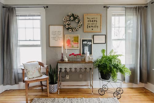 Creative Co-op Vintage Metal Laundry Basket with Wheels 25" x 15" x 26 3/4" (W x D x H)