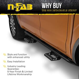 N-Fab RKR Detachable Steps (Sold In Pairs) | Textured Black | JPTS32 | Compatible With All RKR Rails by N-Fab