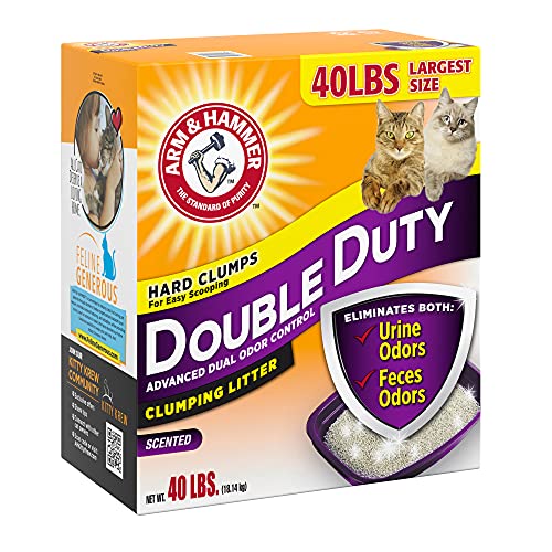 Arm & Hammer Double Duty Clumping Cat Litter, 40lb Box