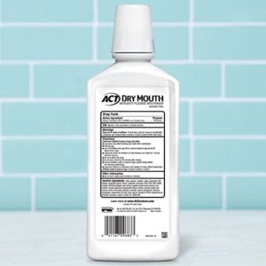 ACT Dry Mouth Anticavity Zero Alcohol Fluoride Mouthwash, Soothing Mint, 33.8 fl. oz.