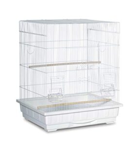 prevue pet products square top parakeet cage, white