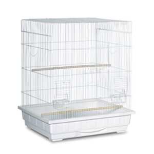 Prevue Pet Products Square Top Parakeet Cage, White