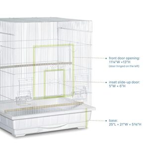 Prevue Pet Products Square Top Parakeet Cage, White