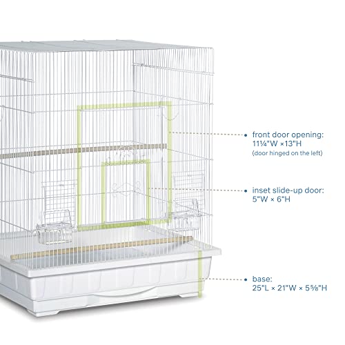 Prevue Pet Products Square Top Parakeet Cage, White