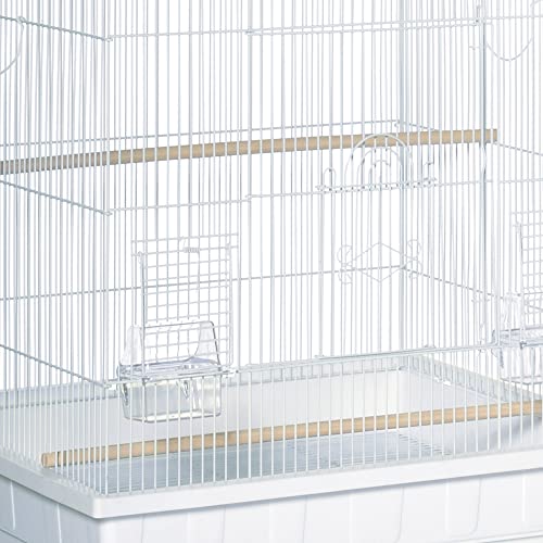 Prevue Pet Products Square Top Parakeet Cage, White