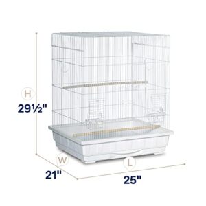 Prevue Pet Products Square Top Parakeet Cage, White