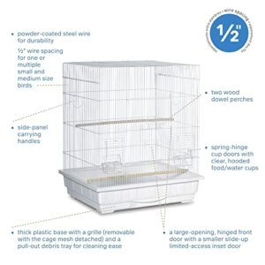 Prevue Pet Products Square Top Parakeet Cage, White