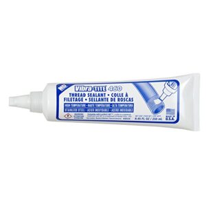 vibra-tite 460 white general purpose stainless steel anaerobic thread pipe sealant, 250ml tube