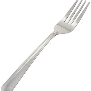 Winco 12-Piece Dominion Heavy Weight Dinner Fork Set, 18-0 Stainless Steel, 4.5"L x 0.63"W, Silver