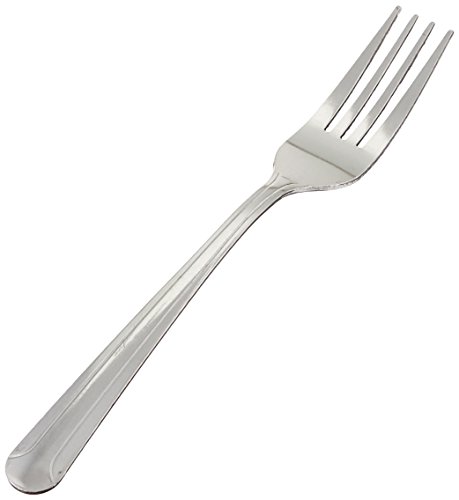 Winco 12-Piece Dominion Heavy Weight Dinner Fork Set, 18-0 Stainless Steel, 4.5"L x 0.63"W, Silver