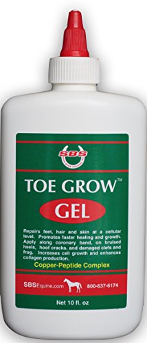 SBS Equine Toe Grow Gel - Horse Hoof Care Product Promotes Hoof Growth and Healing - Increases Blood Flow and Collagen Production - 10oz