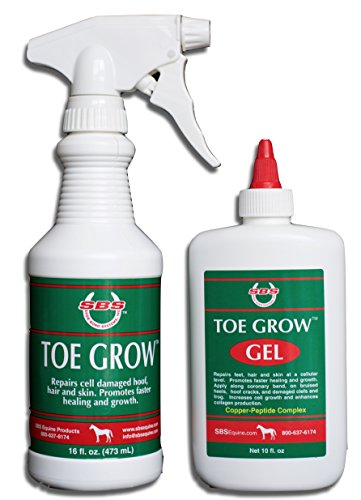 SBS Equine Toe Grow Gel - Horse Hoof Care Product Promotes Hoof Growth and Healing - Increases Blood Flow and Collagen Production - 10oz