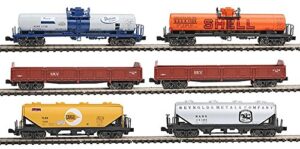 n mixed freight train set - 6 car assortment