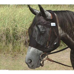 Cashel Quiet Ride Horse Fly Mask, Black, Draft