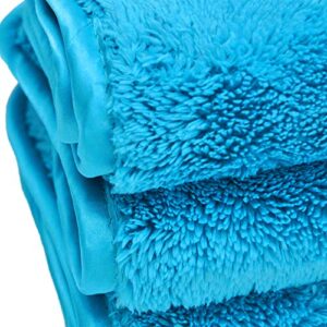 Eurow Double Density Microfiber Soft Fluffy Absorbent Shag Towels Scratchless Cleaning Drying Detailing 700GSM 12 X 16 Inches 3 Pack