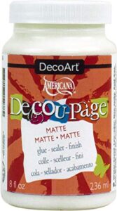 decoart decoupage glue, 8-ounce, matte finish