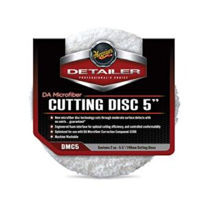 meguiar's dmc5 da 5" microfiber cutting disc, 2 pack