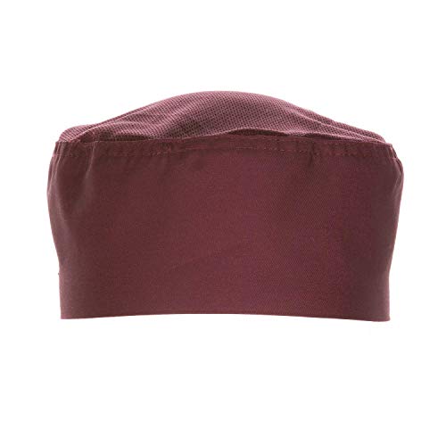 Chef Works Unisex Cool Vent Chef Beanie, Merlot, Small/Medium