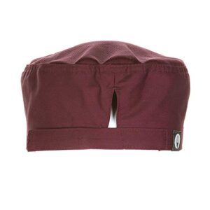 Chef Works Unisex Cool Vent Chef Beanie, Merlot, Small/Medium