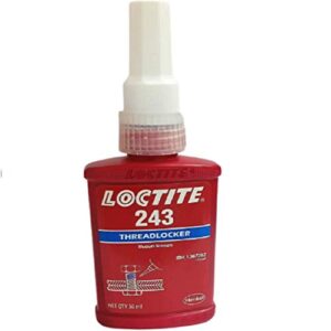 243™ threadlocker, medium strength/oil resistant - 50ml 243 threadlocker oil tolerant/me