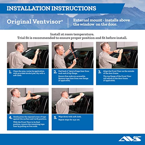 Auto Ventshade [AVS] Outside Mount Ventvisor | 2007 - 2015 Mazda CX - 9- Smoke, 4 pc. | 94143