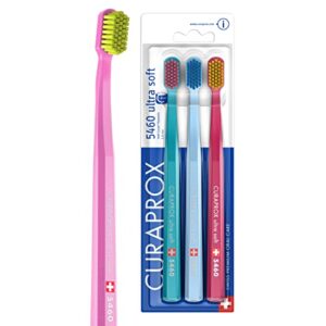 curaprox 5460 ultrasoft toothbrush, 3 pack