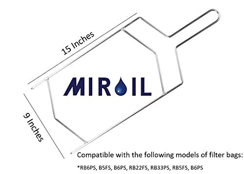 Miroil | BF1A Frame Only | Holder For MirOil Filter Bags | Part 02655 | Filter Fry Oil | Use with EZ Flow Filter Assembly Filter Bags | Durable, Clean with Hot Water | Filter bag sold separately