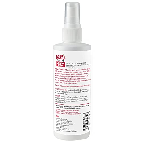 Nature's Miracle Just for Cats Calming Spray Stress Reducing Formula, 8-ounce (P-5780)