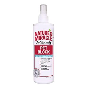 nature's miracle pet block repellent spray just for cats, 8-ounce