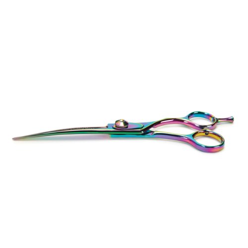 Master Grooming Tools Stainless Steel 5200 Rainbow Series Curved Pet Shears, 6-1/2-Inch