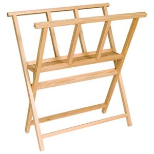 creative mark folding wood large print rack - perfect for display of canvas, art, prints, panels, posters, art gallery shows, storage rack - [beechwood finish]