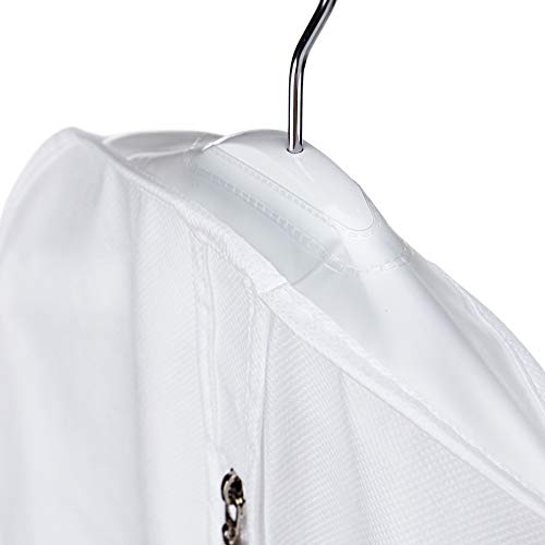 HANGERWORLD Kids Garment Bag, 30inch x 18inch White Breathable Clothes Cover for Baby Toddler and Child