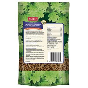 Kaytee Wild Bird Food Mealworms For Bluebirds, Wrens, Robins, Chickadees, Woodpeckers, Cardinals & Chickens, 3.5 Ounce