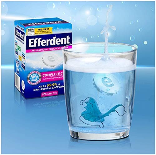 Efferdent Anti-bacterial Denture Cleanser, 2-Pack