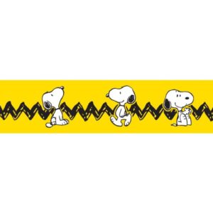 eureka classroom deco trim peanuts yellow with snoopy (845253)